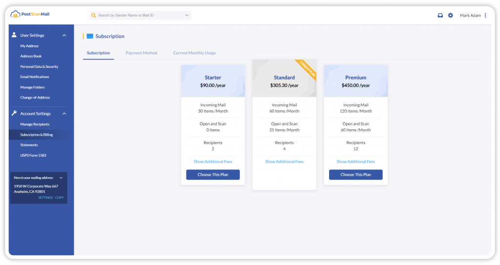 Virtual Mailbox Features | PostScan Mail