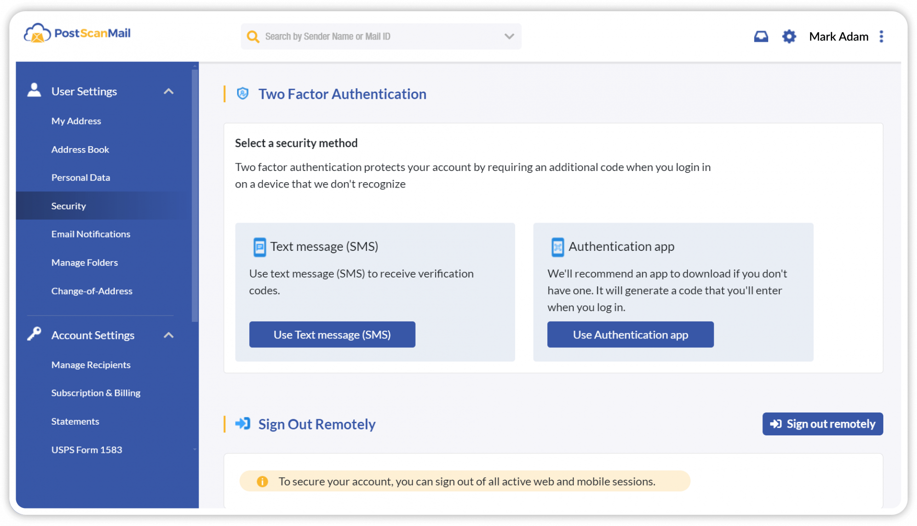 Virtual Mailbox Features | PostScan Mail