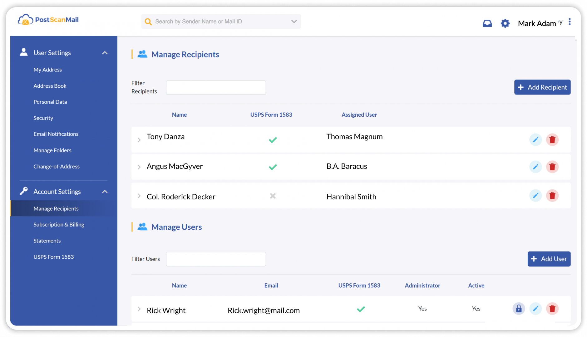 Virtual Mailbox Features | PostScan Mail