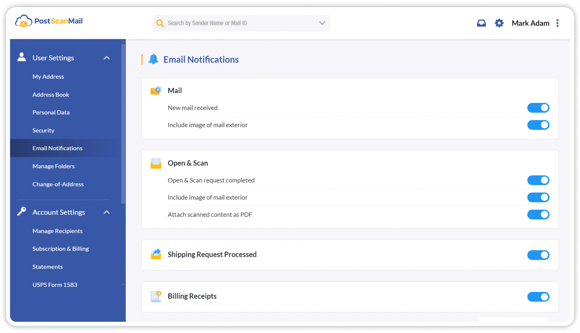 Virtual Mailbox Features | PostScan Mail